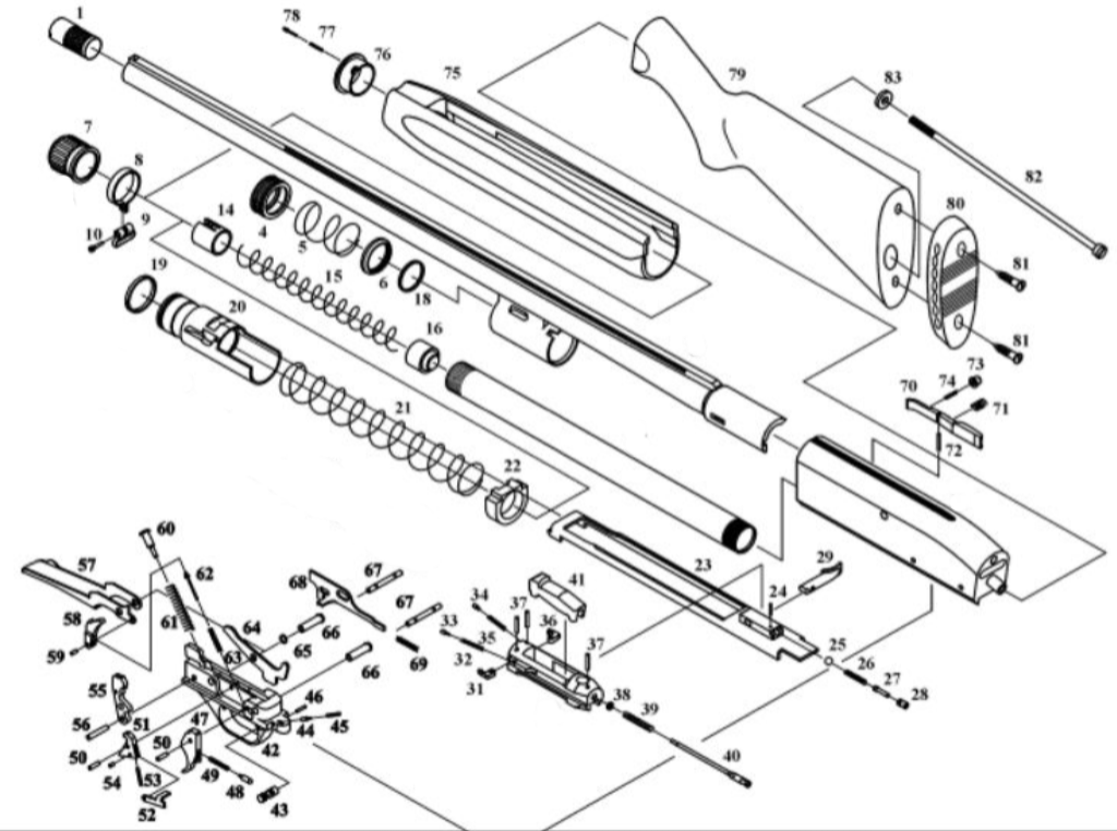 ARRIVAGE PIECES FUSIL BAIKAL MP153 - Tir Chasse Accessoires
